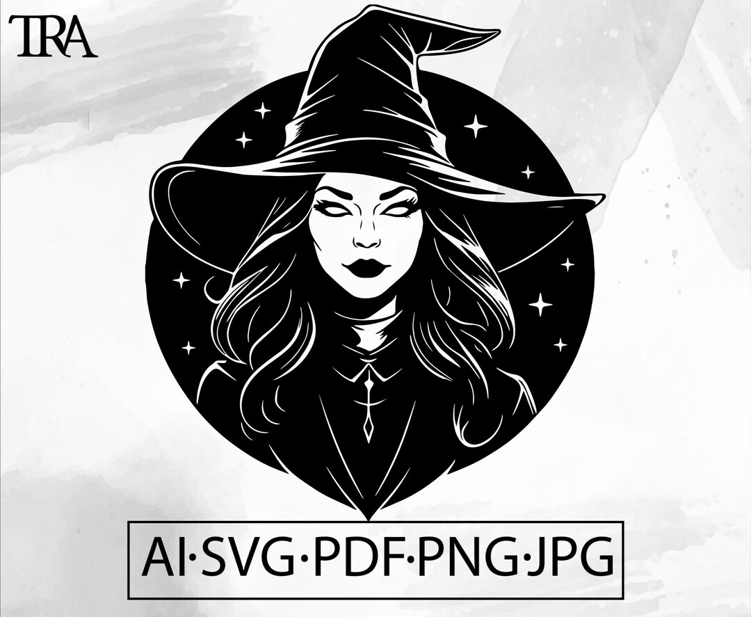 Witch SVG Witchy Night Gothic Mystical Magic Witchcraft Celestial ...