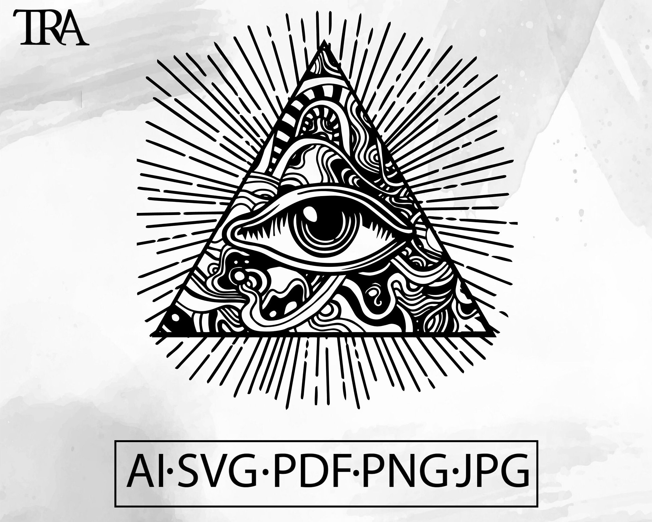 Eye Psy Pyramid SVG Third Eye Tattoo Boho Illuminati Mystical All ...