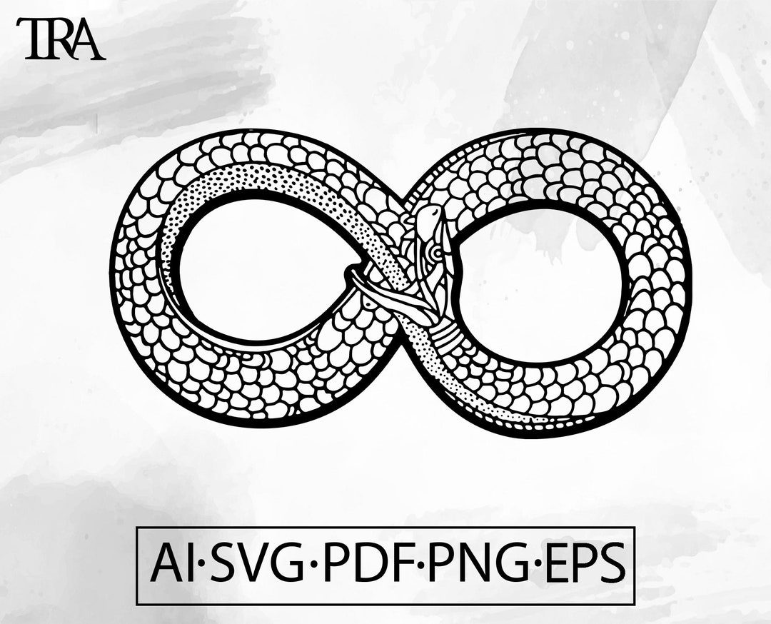 Ouroboros Infinity Snake SVG Mystical Magic Witchy Witchcraft Celestial ...