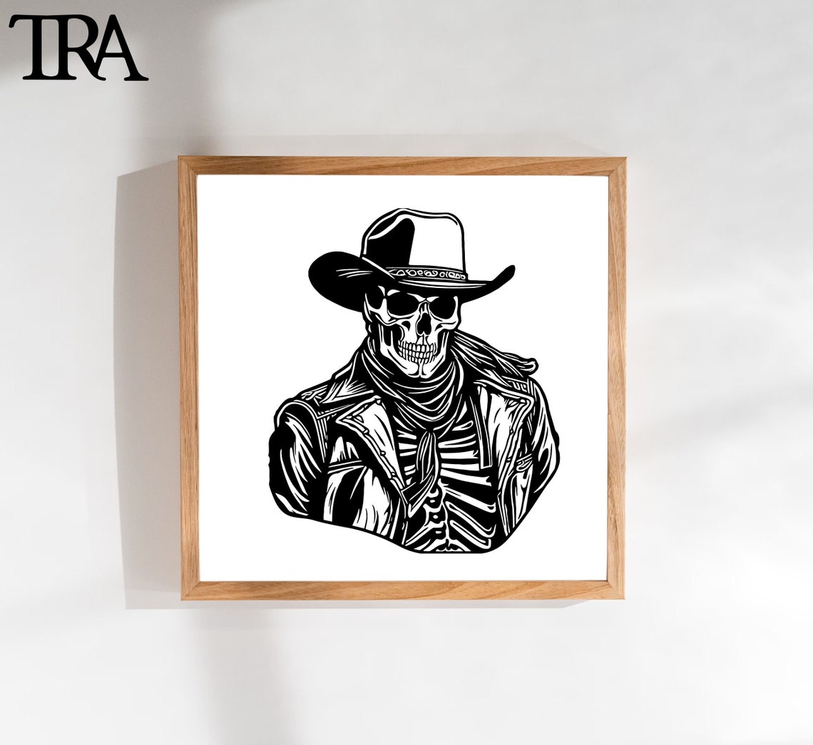 Skeleton Cowboy SVG Ghost Western Skull Wild West Shooter Horror Undead ...