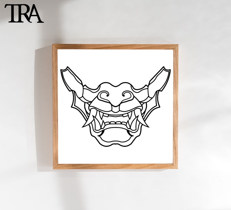 Hannya Samurai Mask SVG Demon Japanese Warrior Oni Mask Asian Art ...