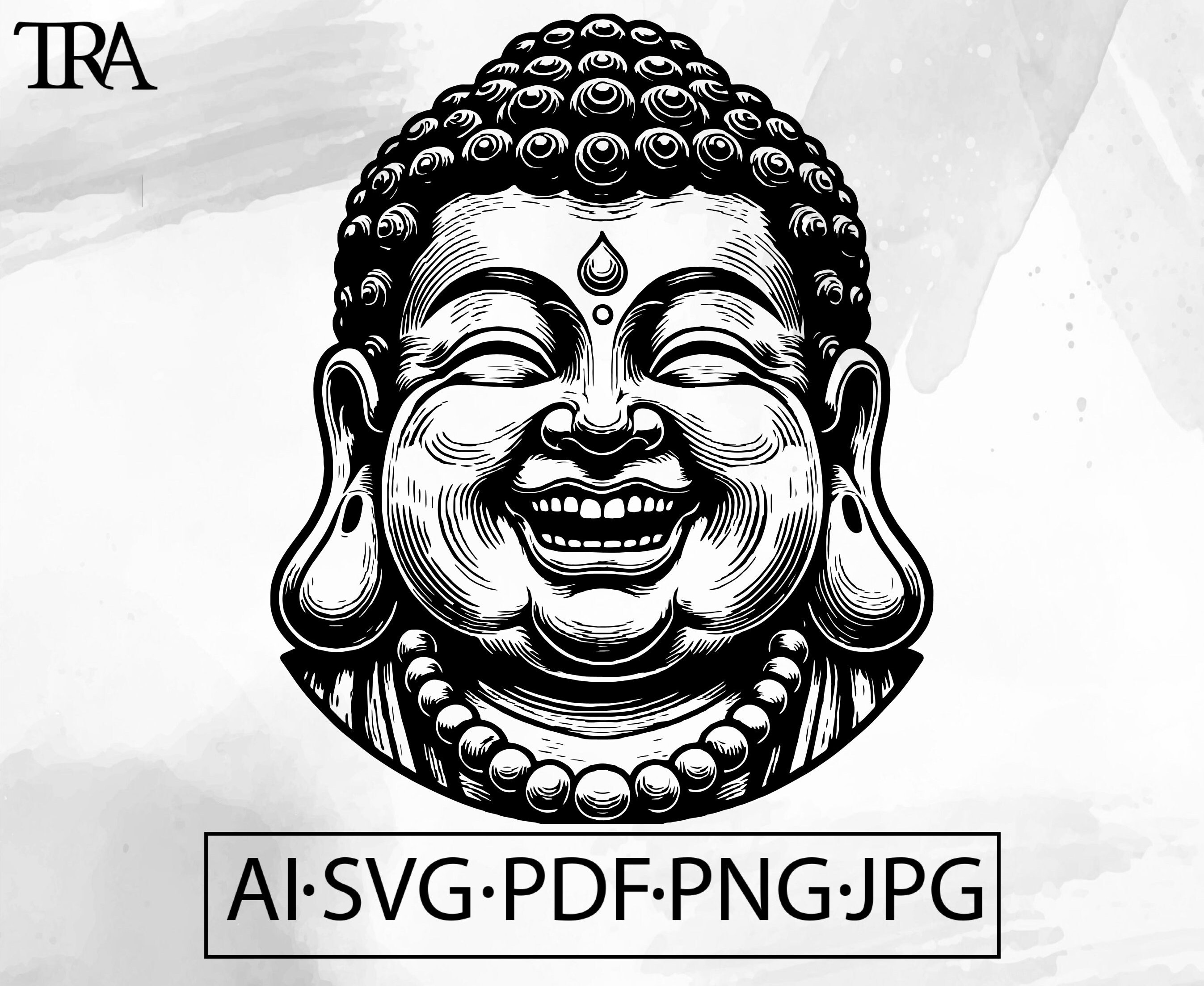 Laughing Buddha SVG Meditating Buddha Spiritual Yoga Buddhism Monk Boho ...