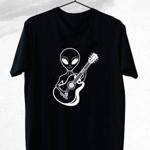 Alien Playing Guitar SVG Space Sci-fi UFO Spaceship Trippy Outerspace ...