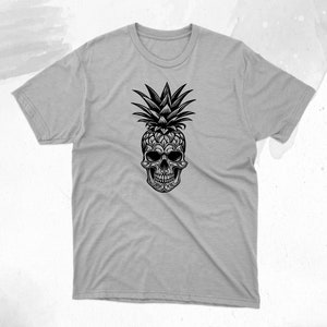 Skull Pineapple Tattoo Design: Gothic Skeleton SVG (digital Download ...