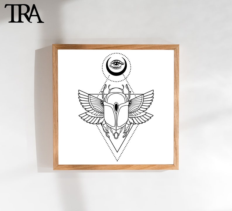 Egyptian Scarab Beetle SVG: Eye of Horus, Mystic Bug (digital Download ...