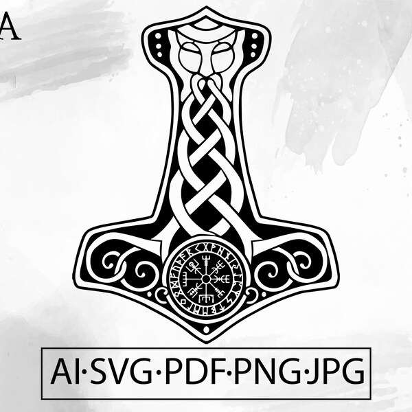 Mjolnir Svg - Etsy