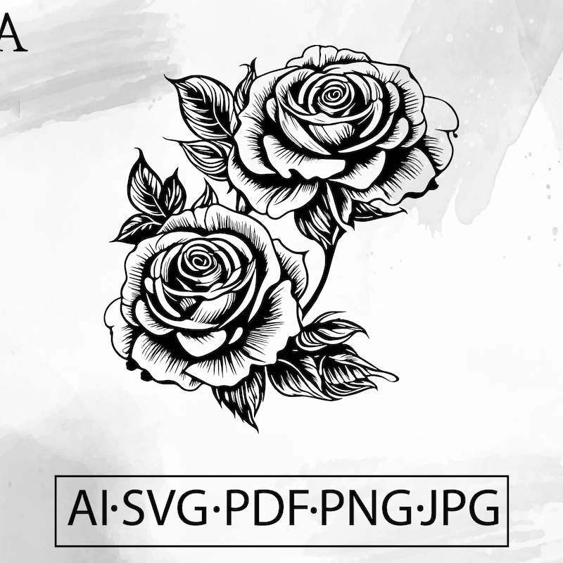 Rose Bouquet Tattoo - Etsy