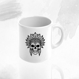Chief Skull SVG Native American Skeleton Warrior Indian Chief Headdress ...