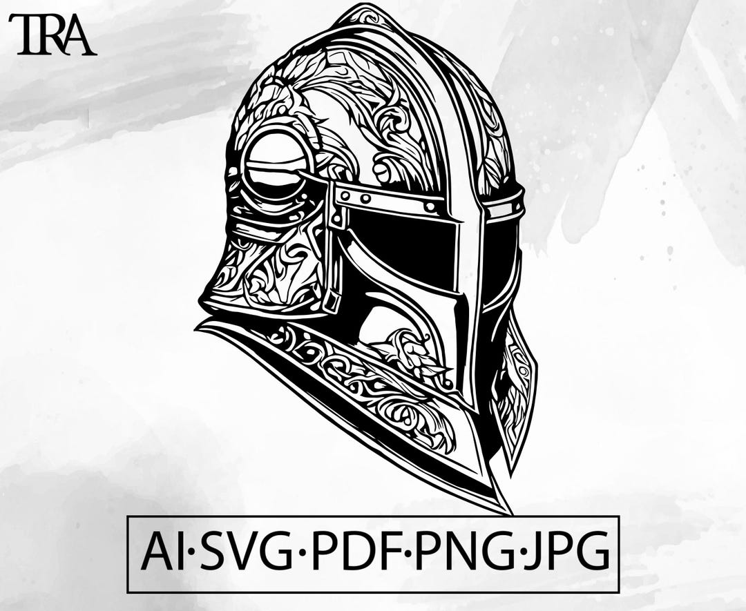Knight SVG Medievil Crusader Helmet Flash Tattoo Horror Goth Gothic ...