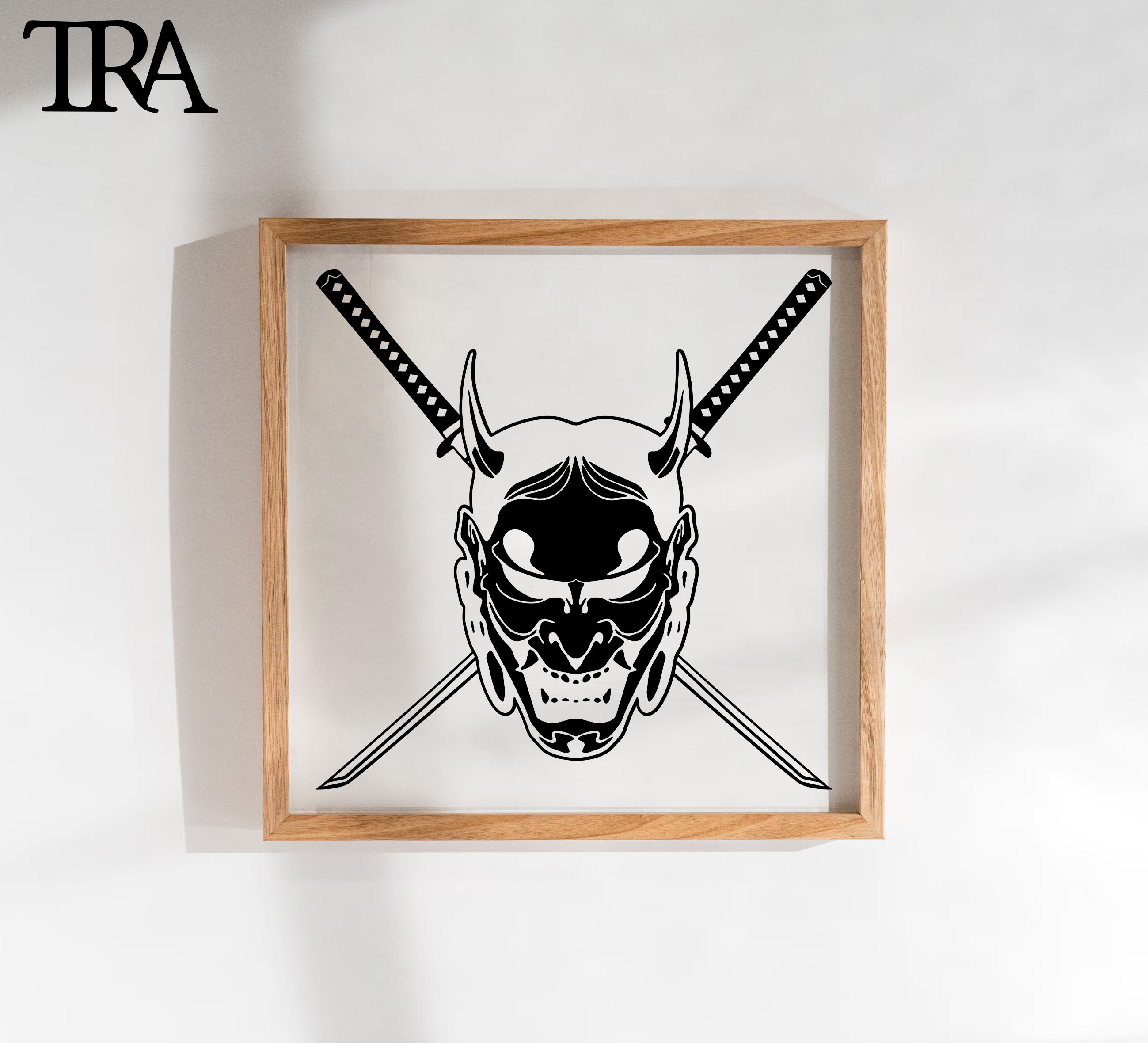 Hannya Samurai Swords SVG Demon Japanese Warrior Oni Mask Asian Art ...