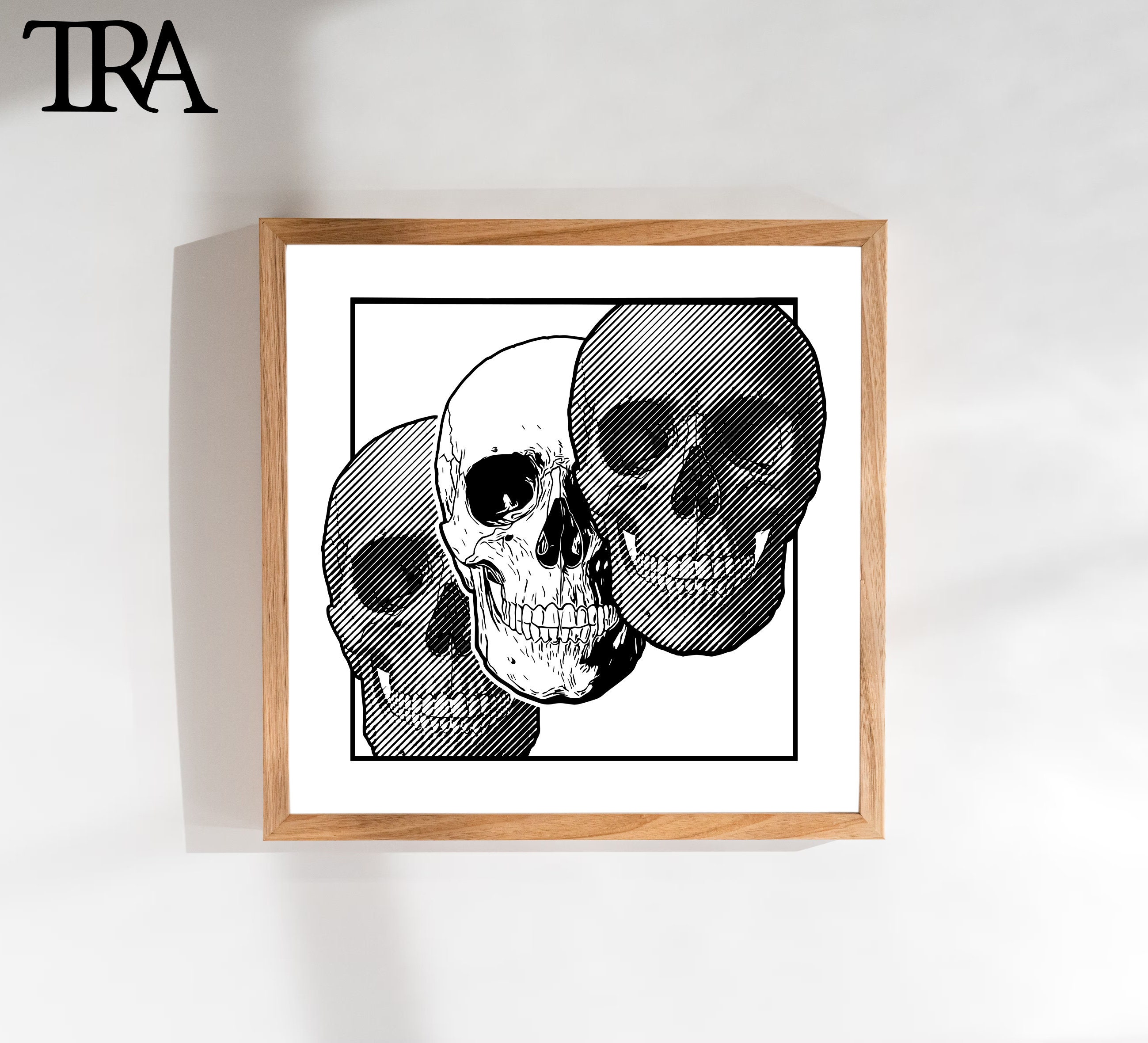 Skulls Halftone Tattoo SVG Flash Tattoo Goth Mystical Horror - Etsy