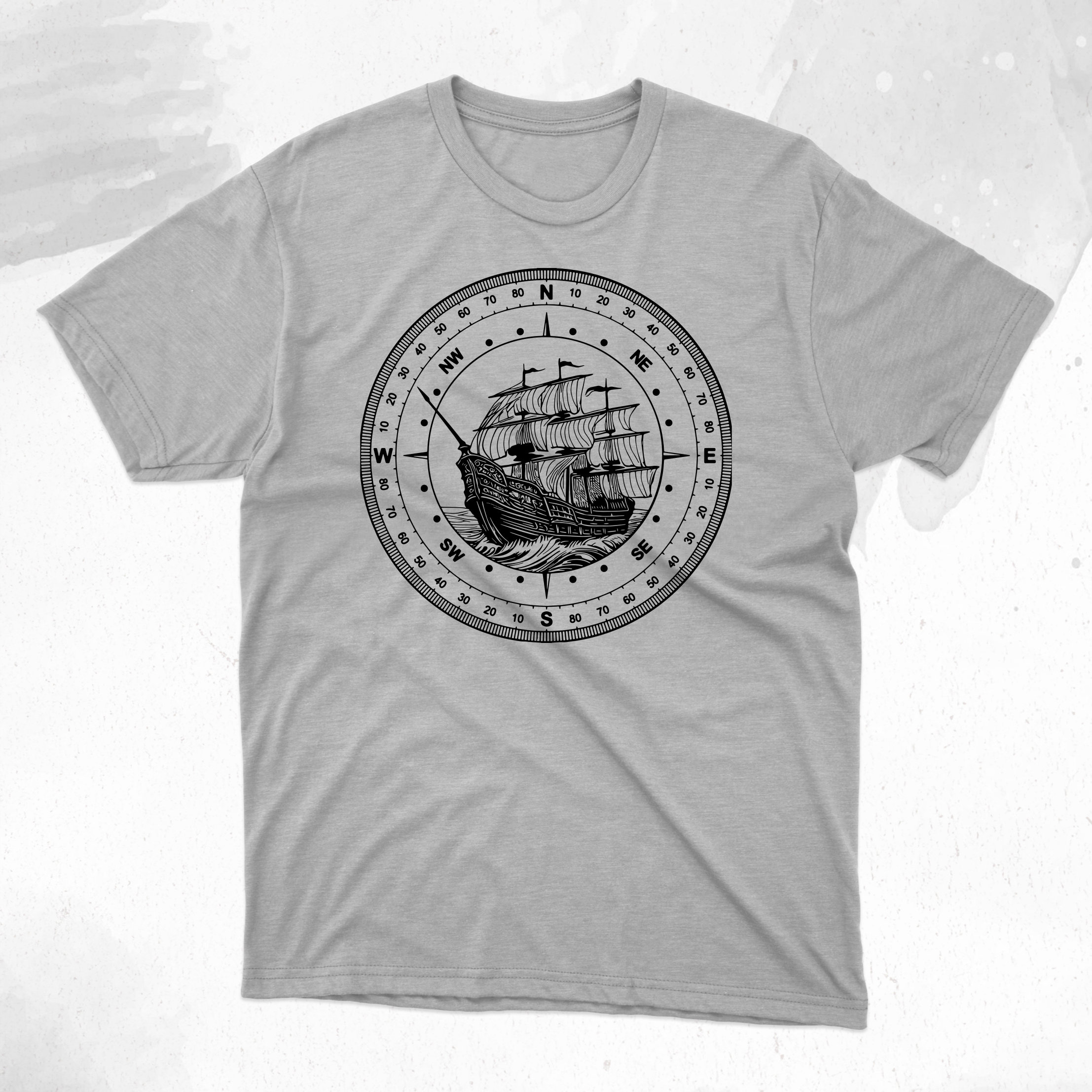 Pirate Ship Compass SVG Sailing Ships Boat Boho Tattoo - Instant ...