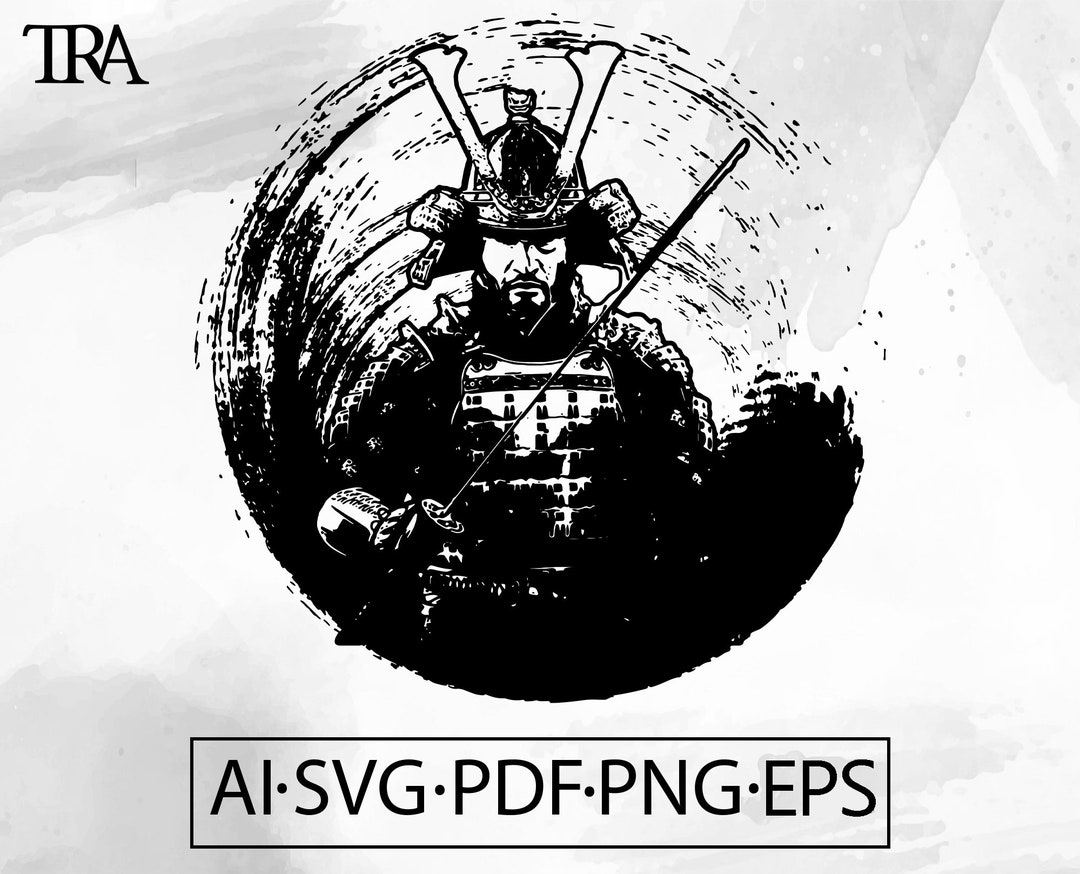 Samurai Warrior SVG Hannya Mask Japanese Warrior Oni Mask Asian Art ...