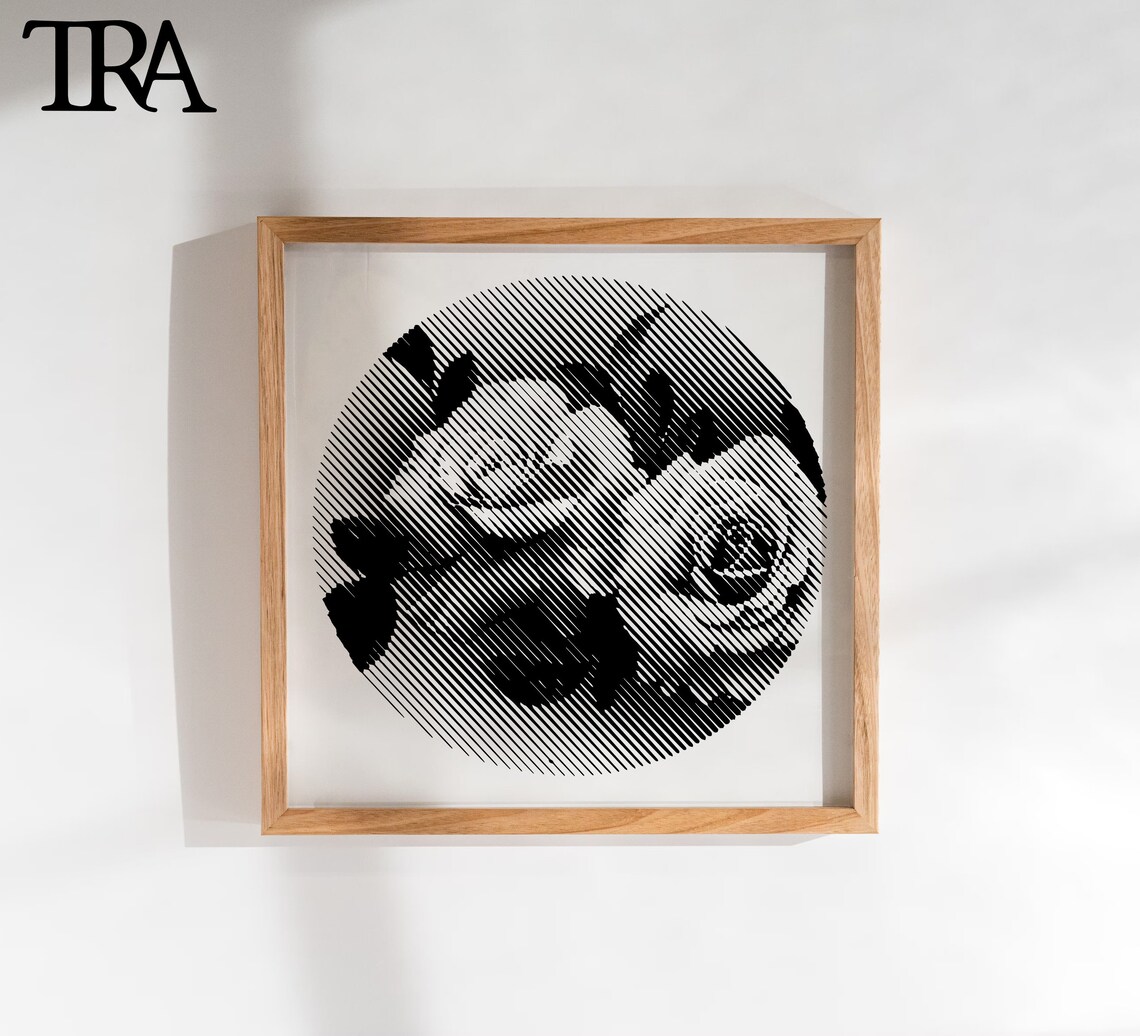 Roses Linework Tattoo SVG Floral Flower Bouquet Wildflowers - Etsy