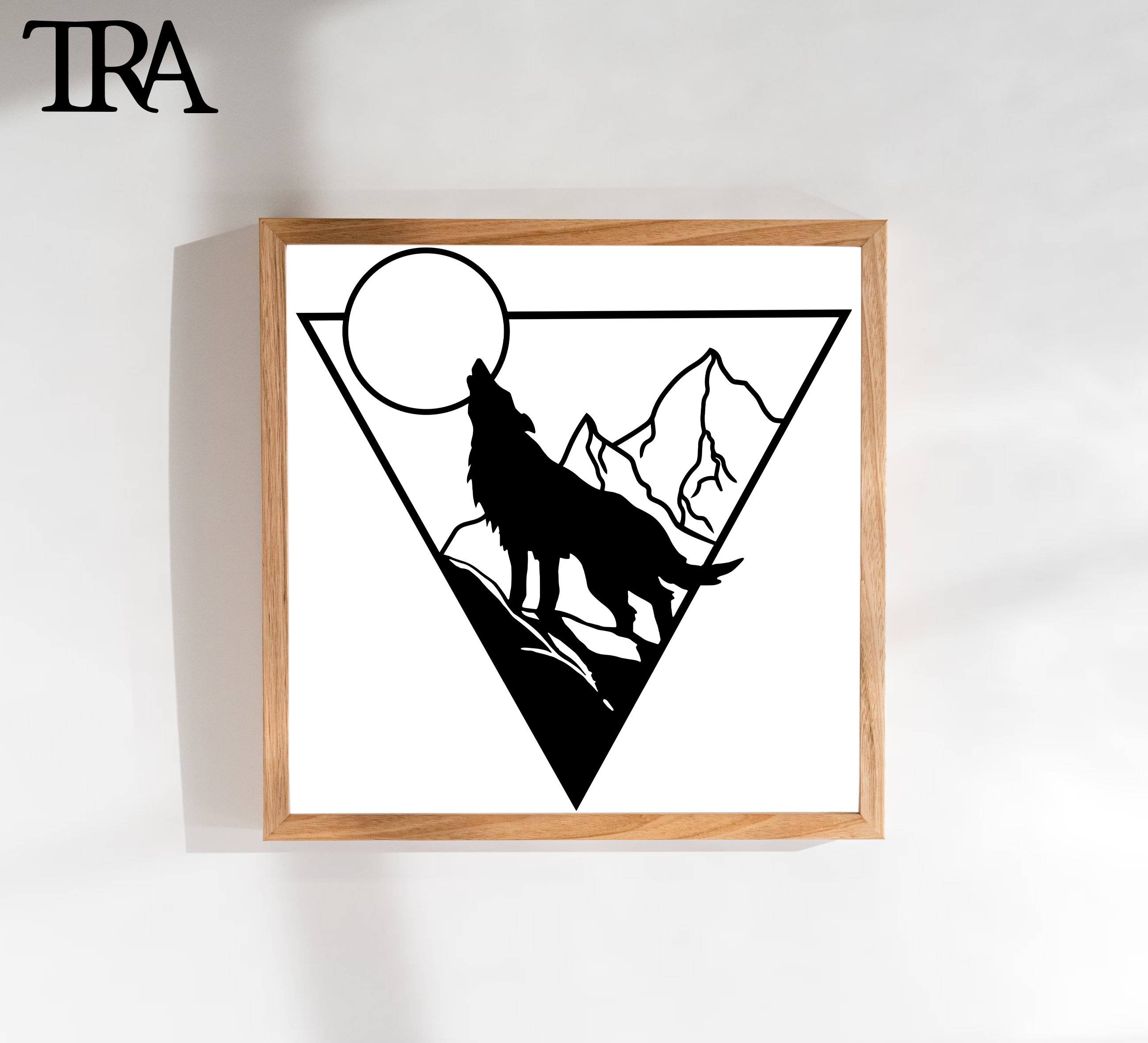 Howling Wolf Triangle SVG Mystical Geometric Wild Animal - Etsy