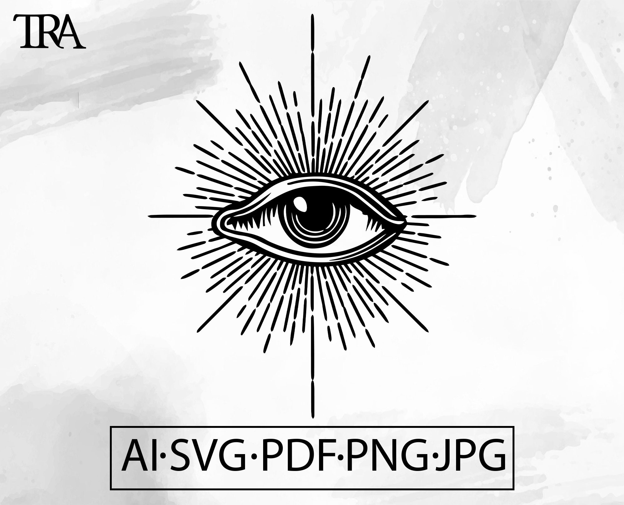 All Seeing Eye Sunburst SVG Third Eye Celestial Spiritual Illuminati ...
