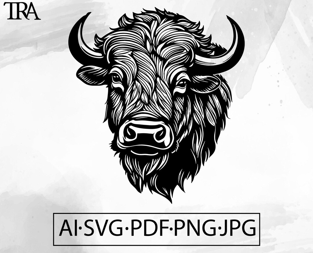 American Buffalo Head SVG Wildlife Bison Animal Buffalo Wilderness ...