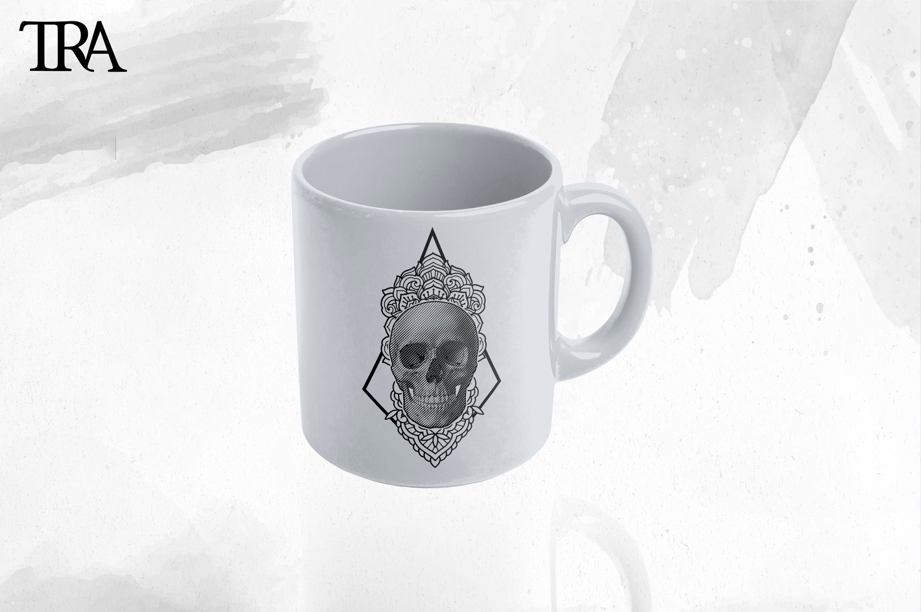 Skull Mandala SVG Flash Halftone Tattoo Goth Mystical Horror - Etsy