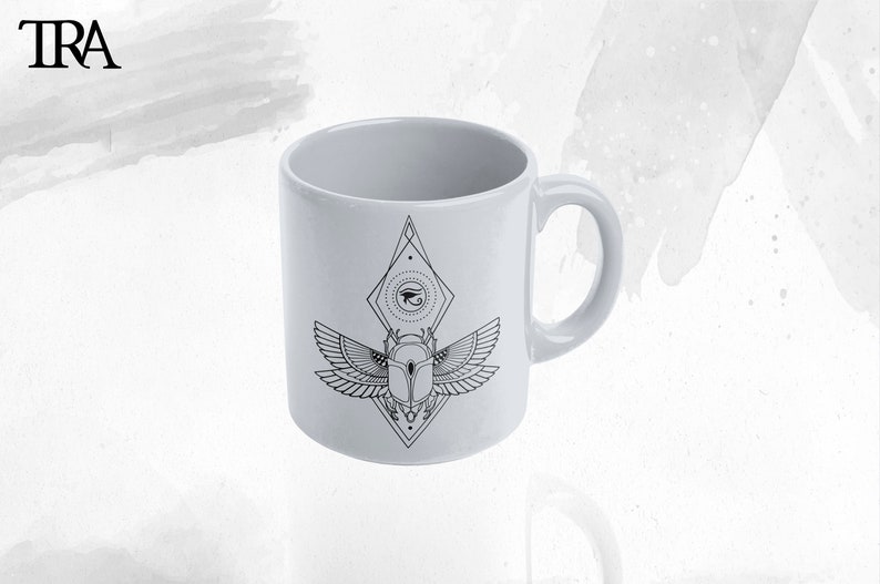 Escarabajo egipcio Ojo de Horus SVG Místico Celestial insecto ...