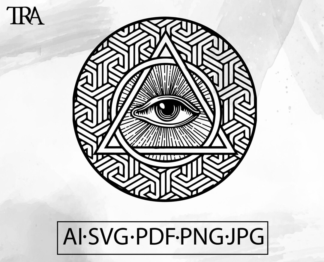 Geometric Third Eye SVG: Boho Tattoo Design (digital Download) - Etsy