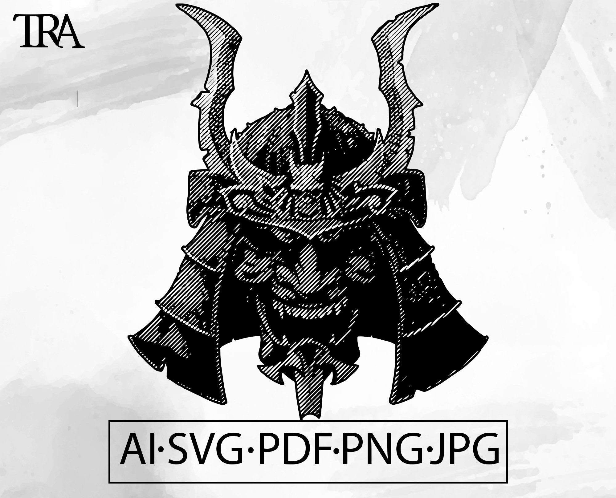 Samurai Mask SVG Demon Japanese Hannya Warrior Oni Mask Asian - Etsy