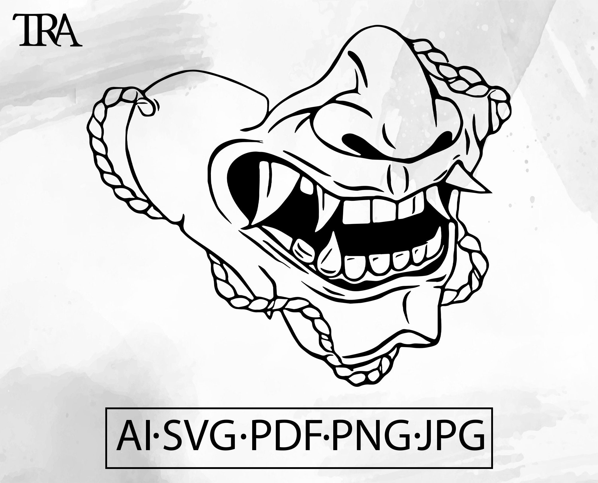 Hannya Samurai Mask Tattoo SVG Demon Japanese Warrior Oni Mask Asian ...