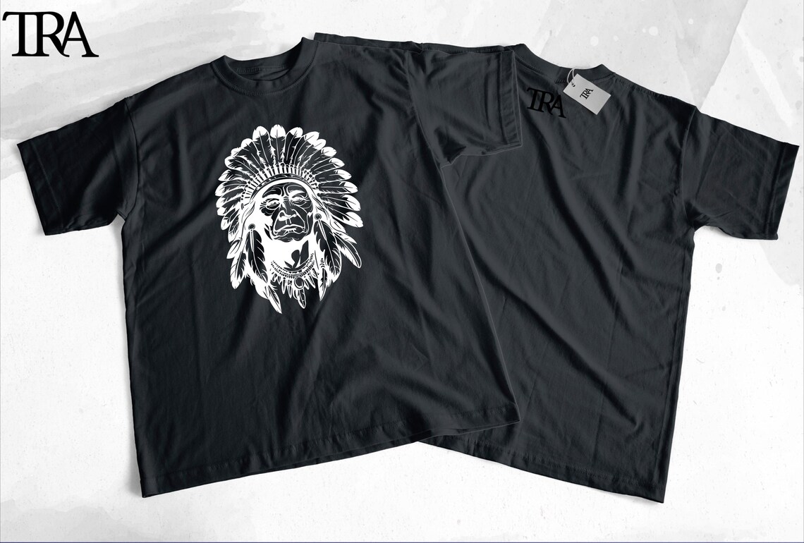 Native Chief SVG American Indian Warrior Chief Headdress Boho Western ...