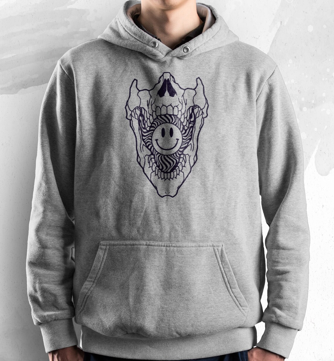 Skeleton Head Trippy Smiley SVG Flash Skull Tattoo Goth Mystical Horror ...