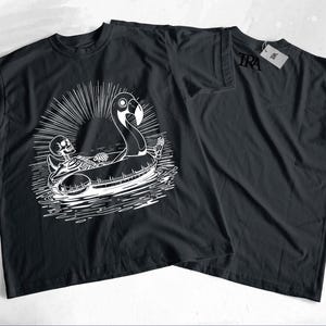 Skeleton on Inflatable Flamingo SVG Beach Skull Tropical Summer ...