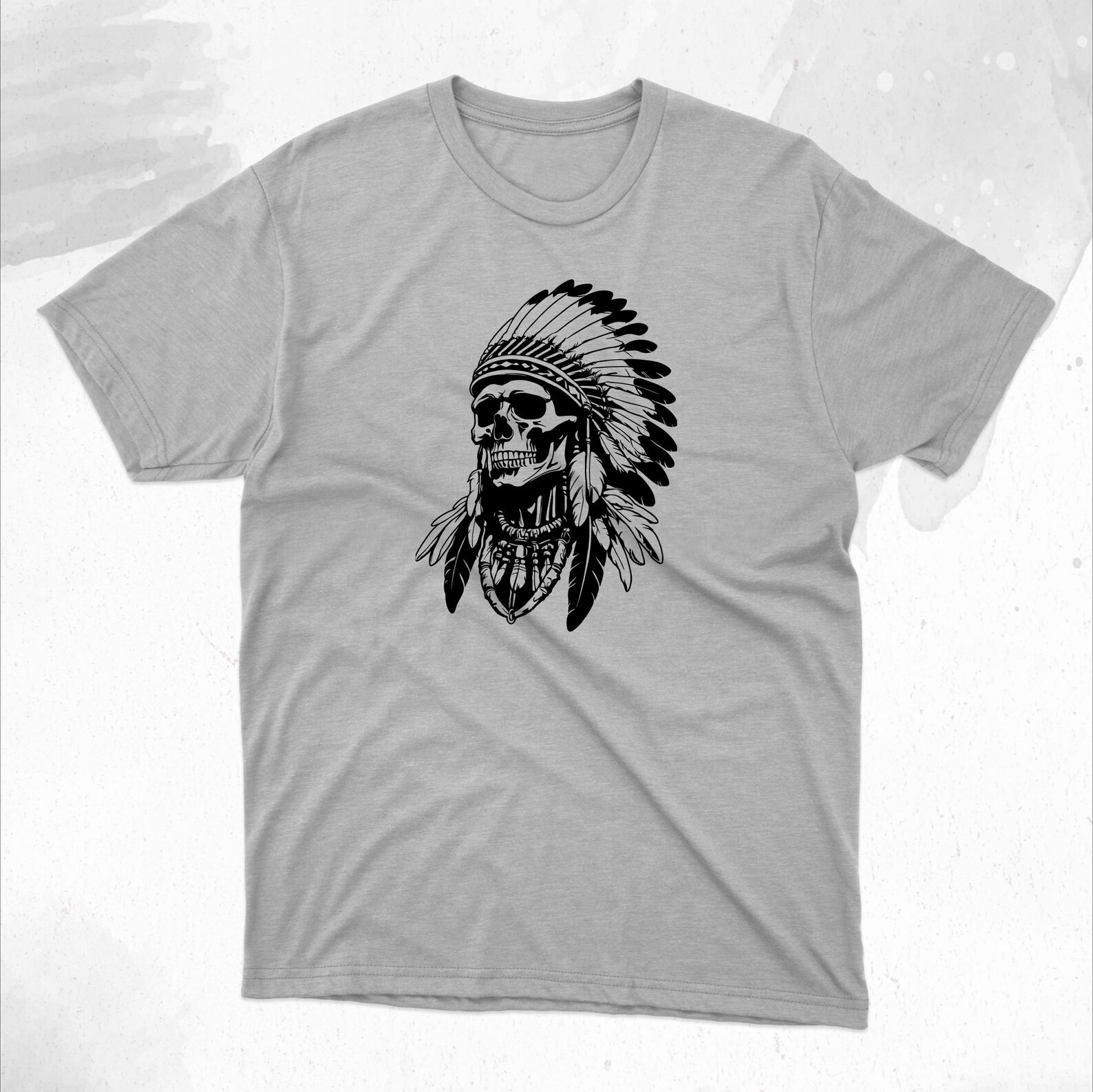 Chief Skull SVG Native American Skeleton Head Warrior Indian Chief Boho ...