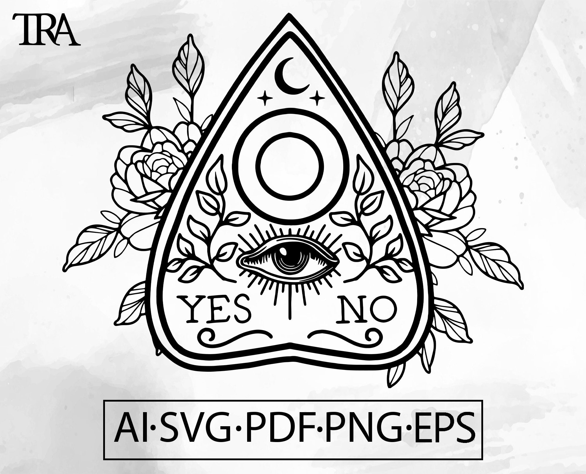 Ouija Planchette SVG Mystical Magic Witchy Horror Goth Witchcraft ...