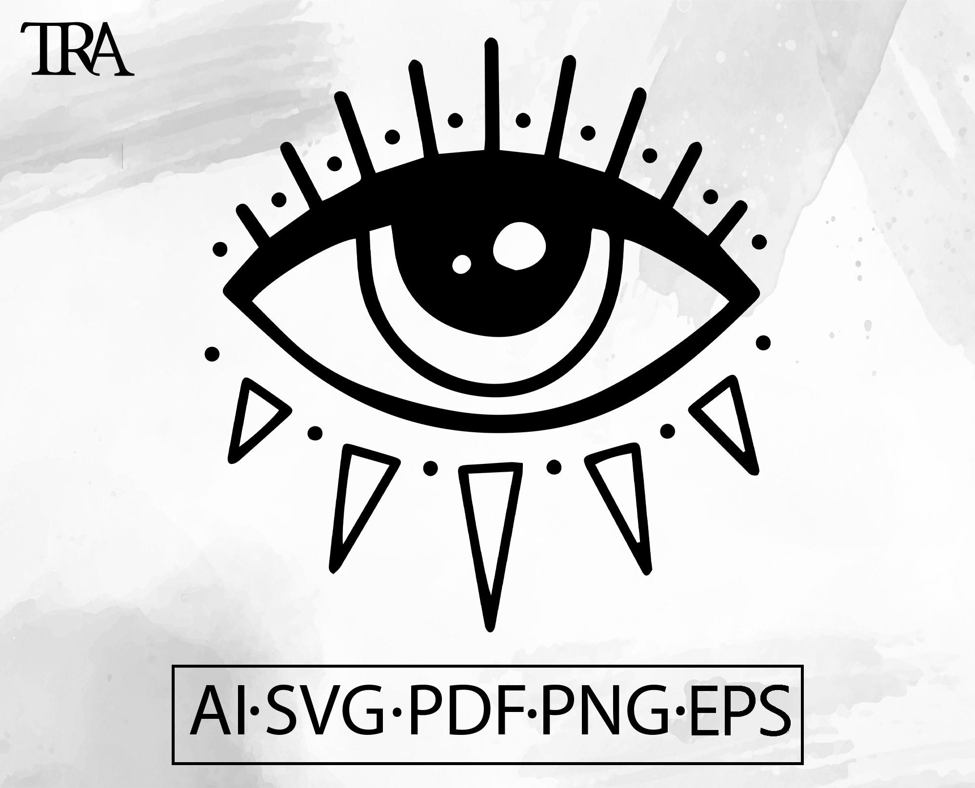 Celestial Eye SVG Third Eye Tattoo Boho Illuminati Mystical All Seeing ...