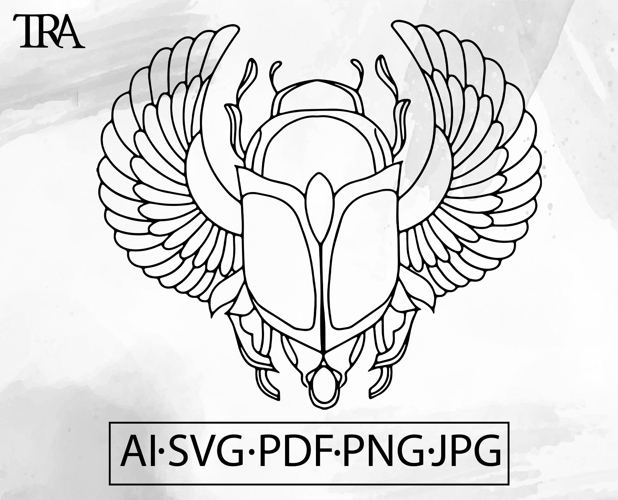 Egyptian Scarab Beetle SVG Eye of Horus Celestial Bug Ancient Egypt ...