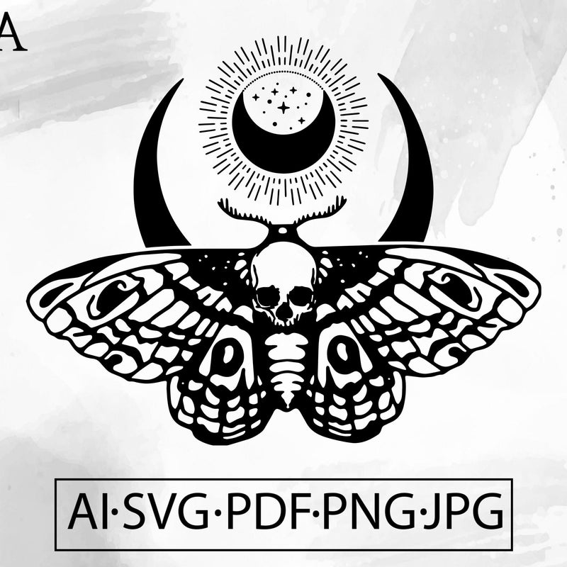 Gothic Moth Svg - Etsy