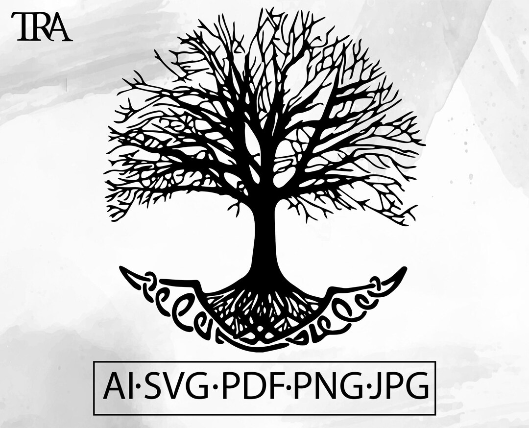 Tree of Life SVG Yggdrasil Wiccan Tattoo Mystical Magic Celestial ...