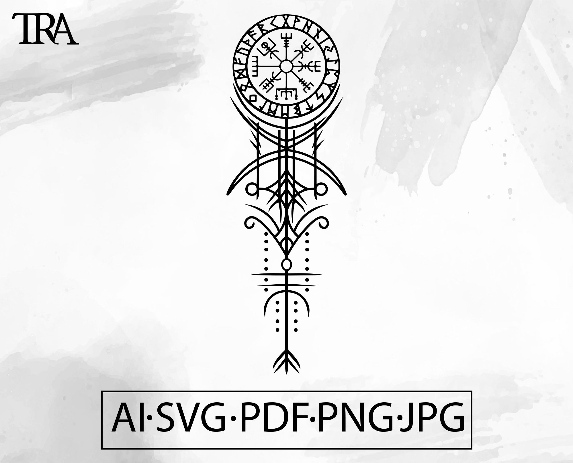 Celtic Vegvisir SVG Knotwork Viking Nordic Norse Mythology Valknut ...