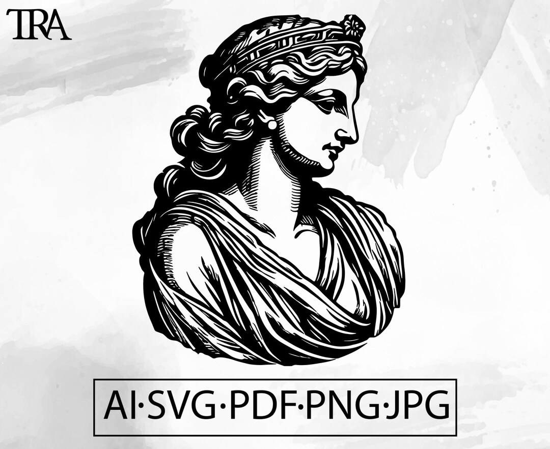 Greek Statue Female SVG Ancient Sculpture Roman Mythology Gothic Flash ...