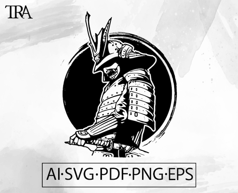 Samurai Warrior Circel SVG Hannya Mask Japanese Oni Mask Katana Asian ...