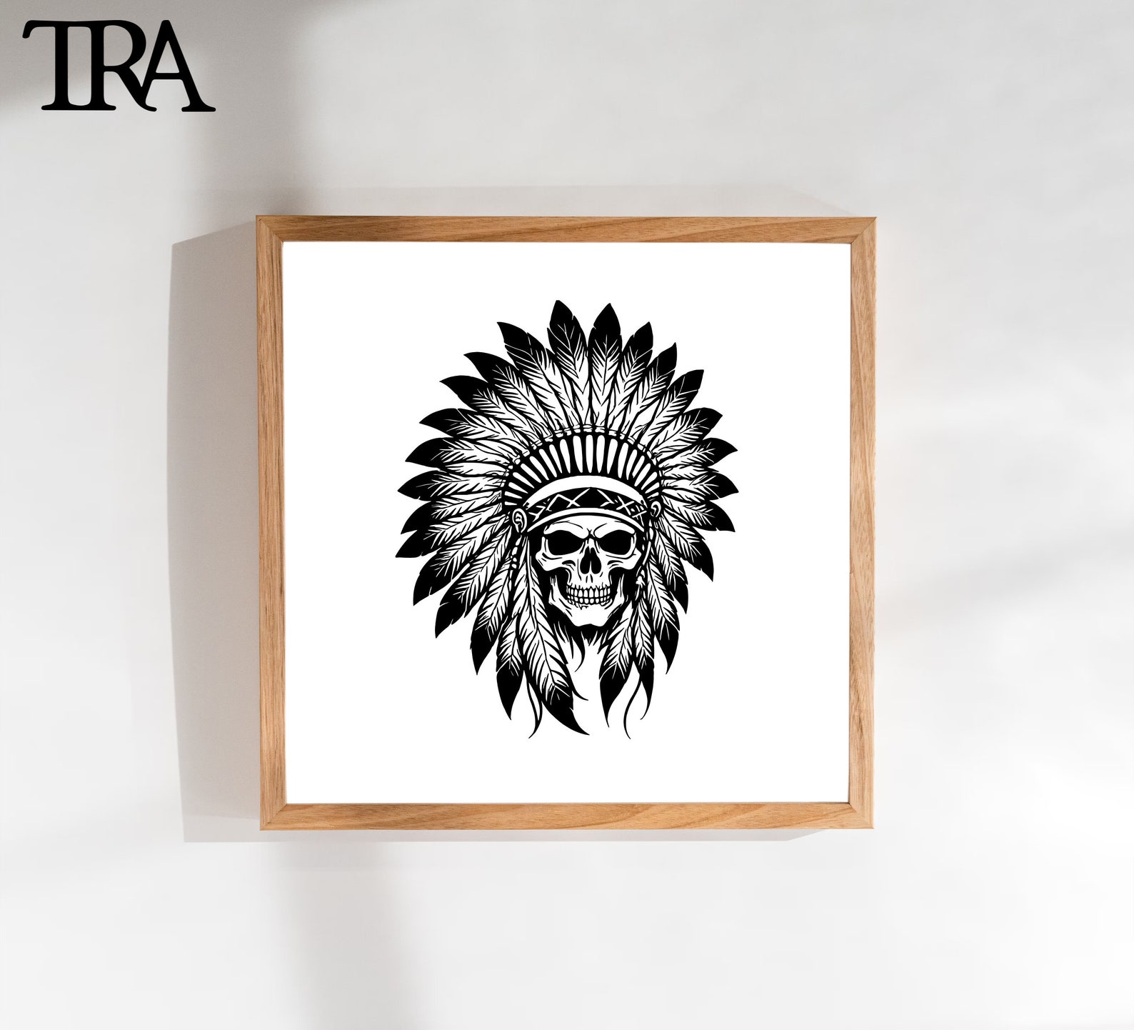 Chief Skull SVG Native American Skeleton Tattoo Warrior Indian Chief ...