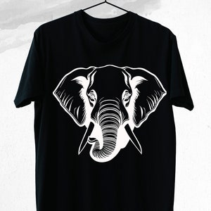 Elephant Face SVG Elephant Head Jungle African Safari Animal - Instant ...