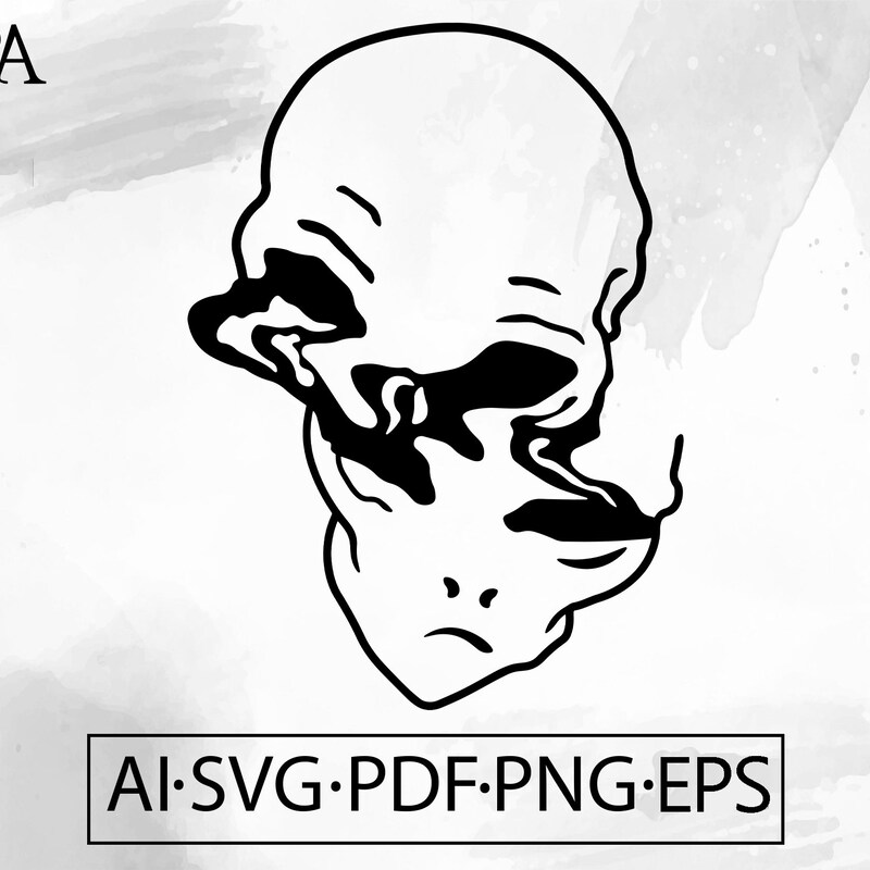 Alien Head Svg - Etsy