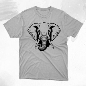 Elephant Face SVG Elephant Head Jungle African Safari Animal - Instant ...