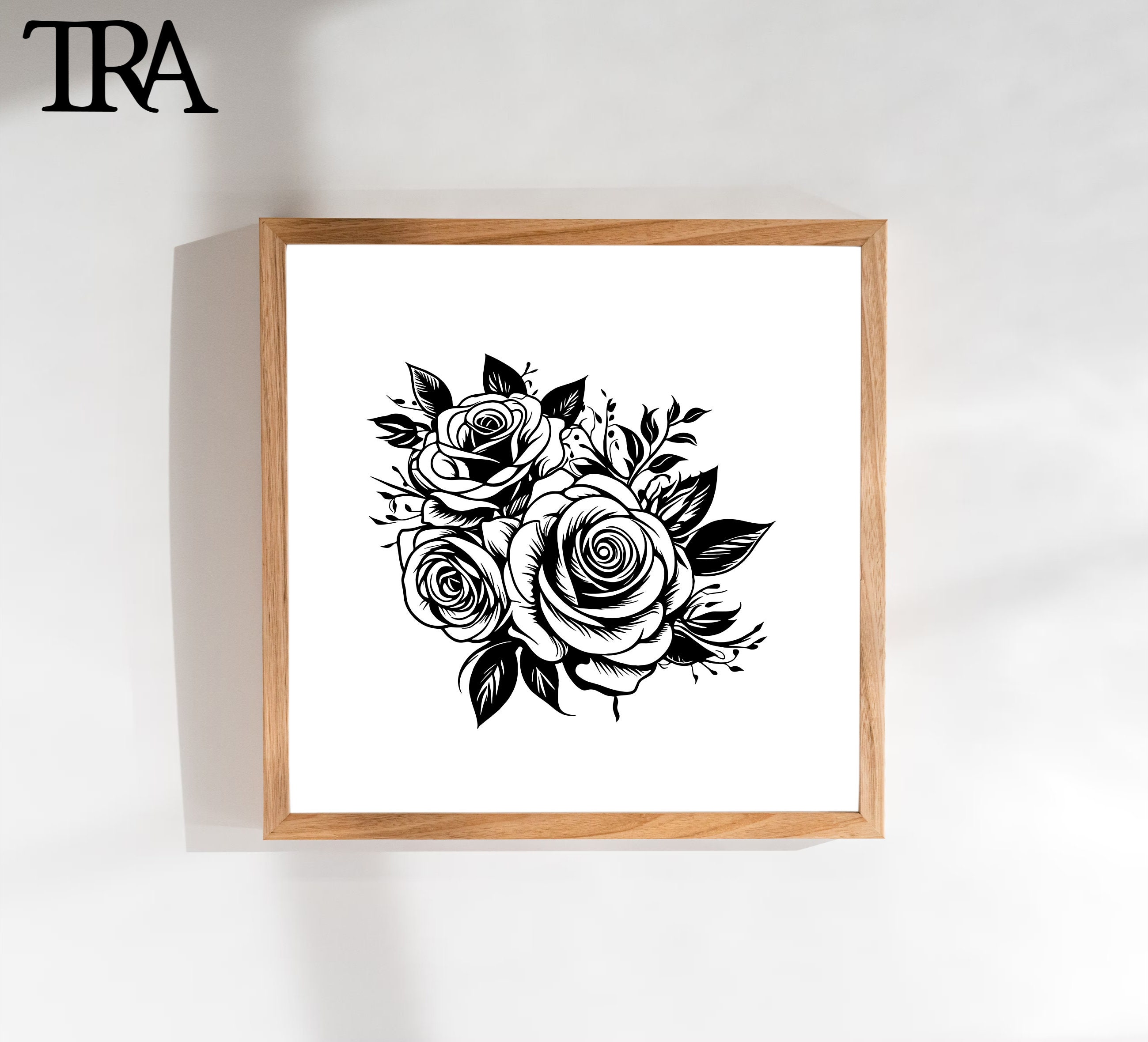 Flower Roses SVG Floral Bouquet Wildflowers Botanical Boho Rose Tattoo ...