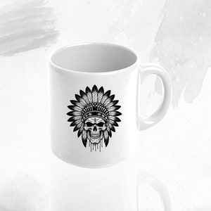 Chief Skull SVG Native American Skeleton Warrior Indian Chief Boho ...