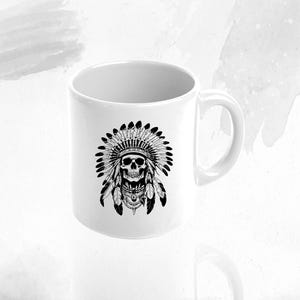 Chief Skull Head SVG Native American Skeleton Warrior Indian Chief Boho ...