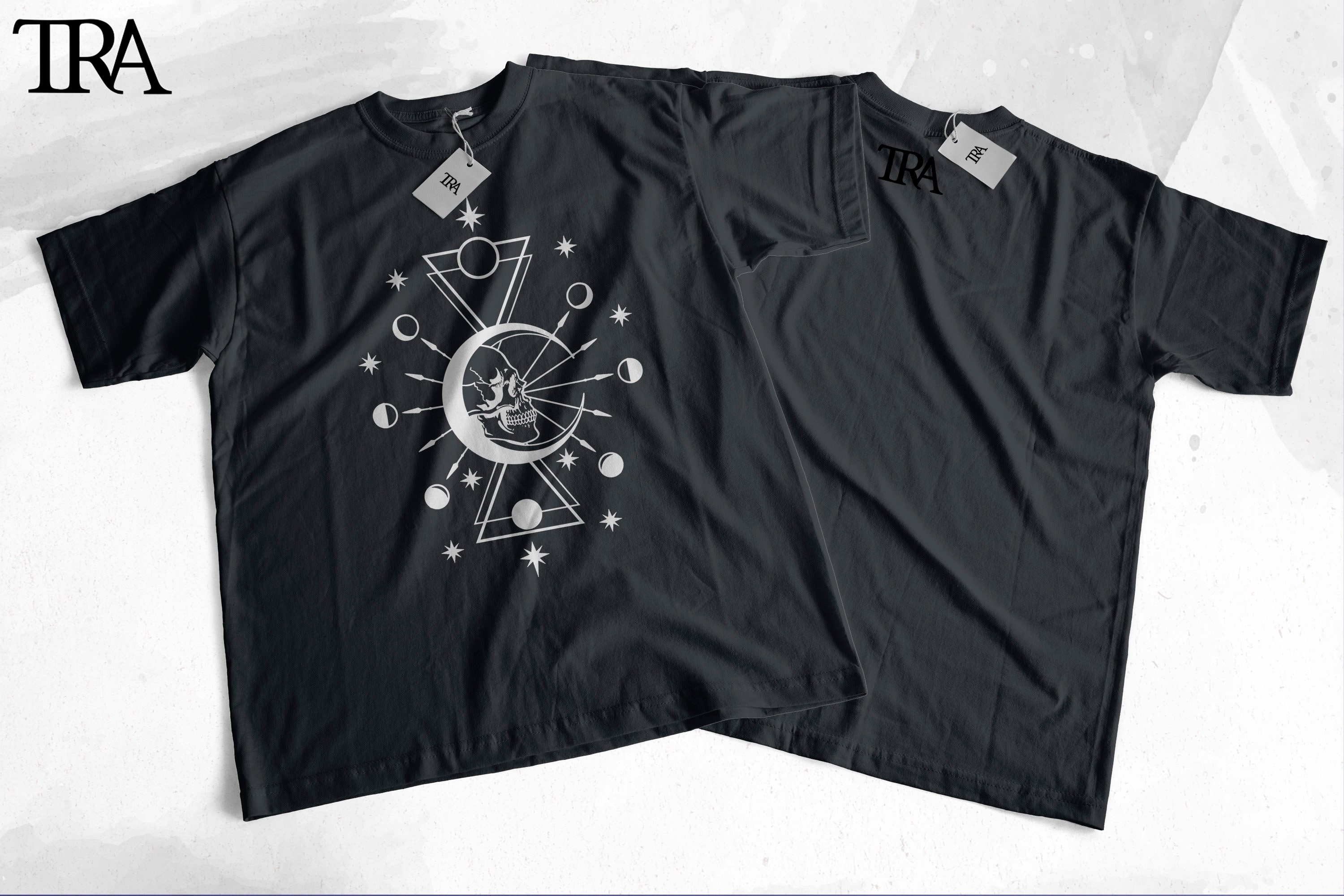 Skull Moon Phase SVG Goth Gothic Tattoo Celestial Witchy Mystical ...