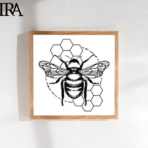 Bee Geometric SVG Bumble Honeycomb Boho Goth Tattoo Queen Bee Tattoo ...