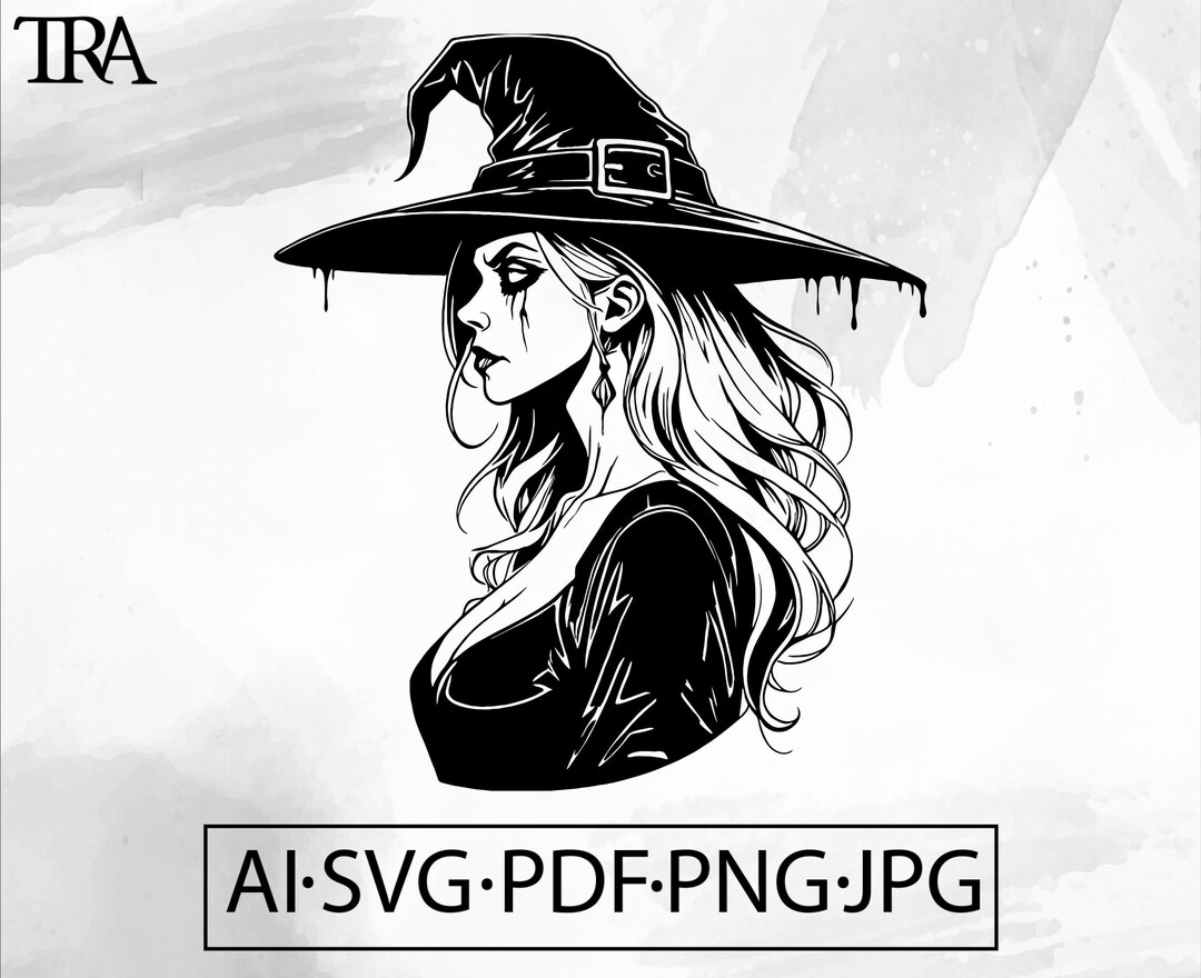 Witch Goth SVG Gothic Mystical Magic Witchcraft Celestial Spooky ...