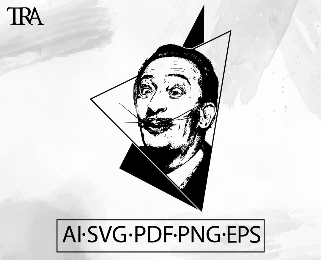 Trippy Salvador Dalí SVG Psychedelic Artist Geometric Dali - Etsy