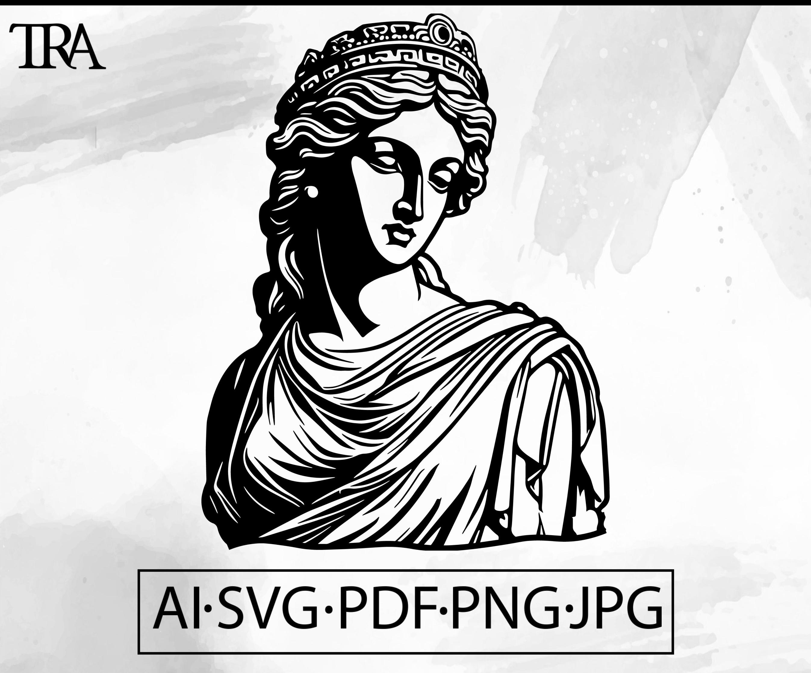 Greek Mythology Sculpture SVG Ancient Statue Roman Gothic Statue Flash ...